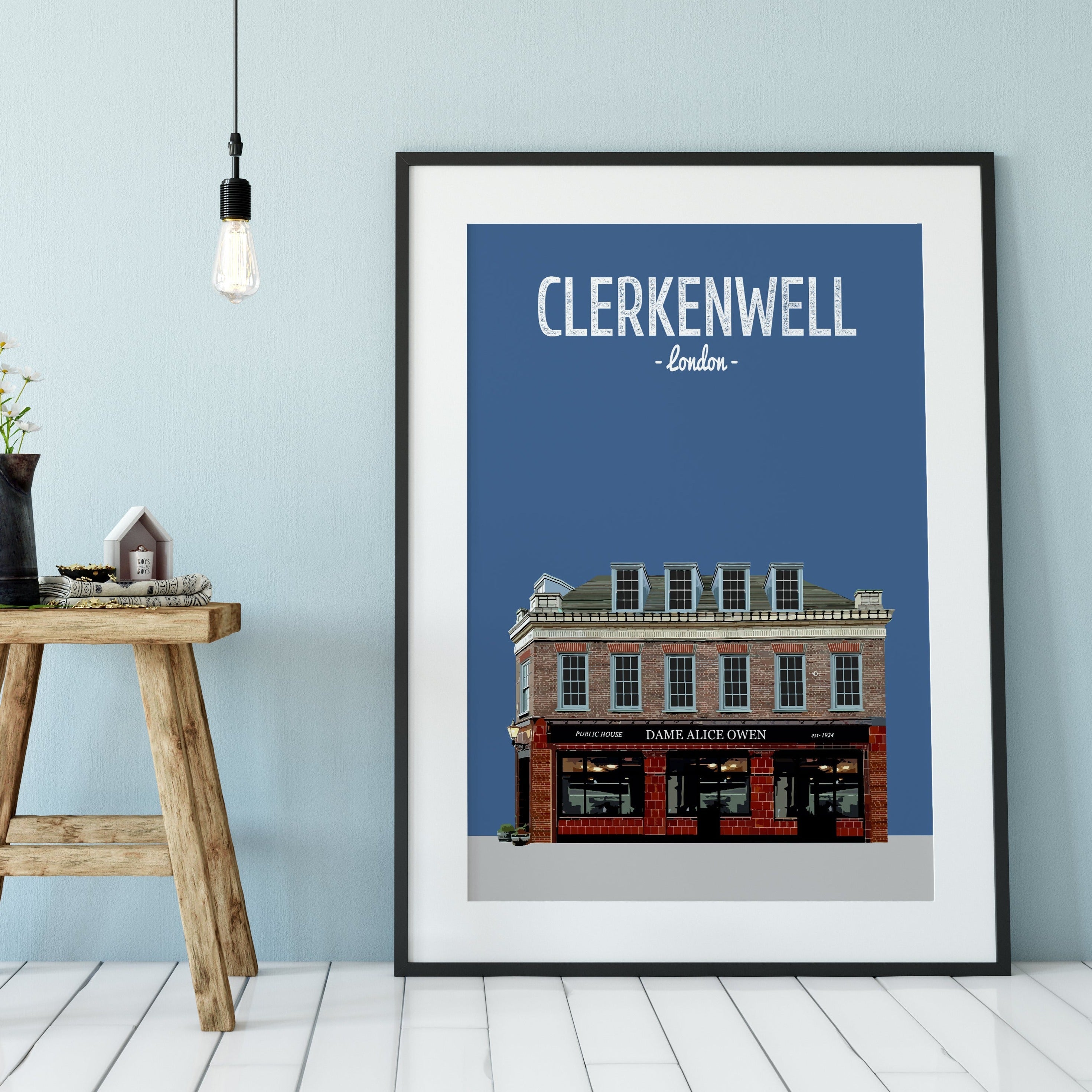 Clerkenwell print, The Dame Alice Owen – artstufflondon