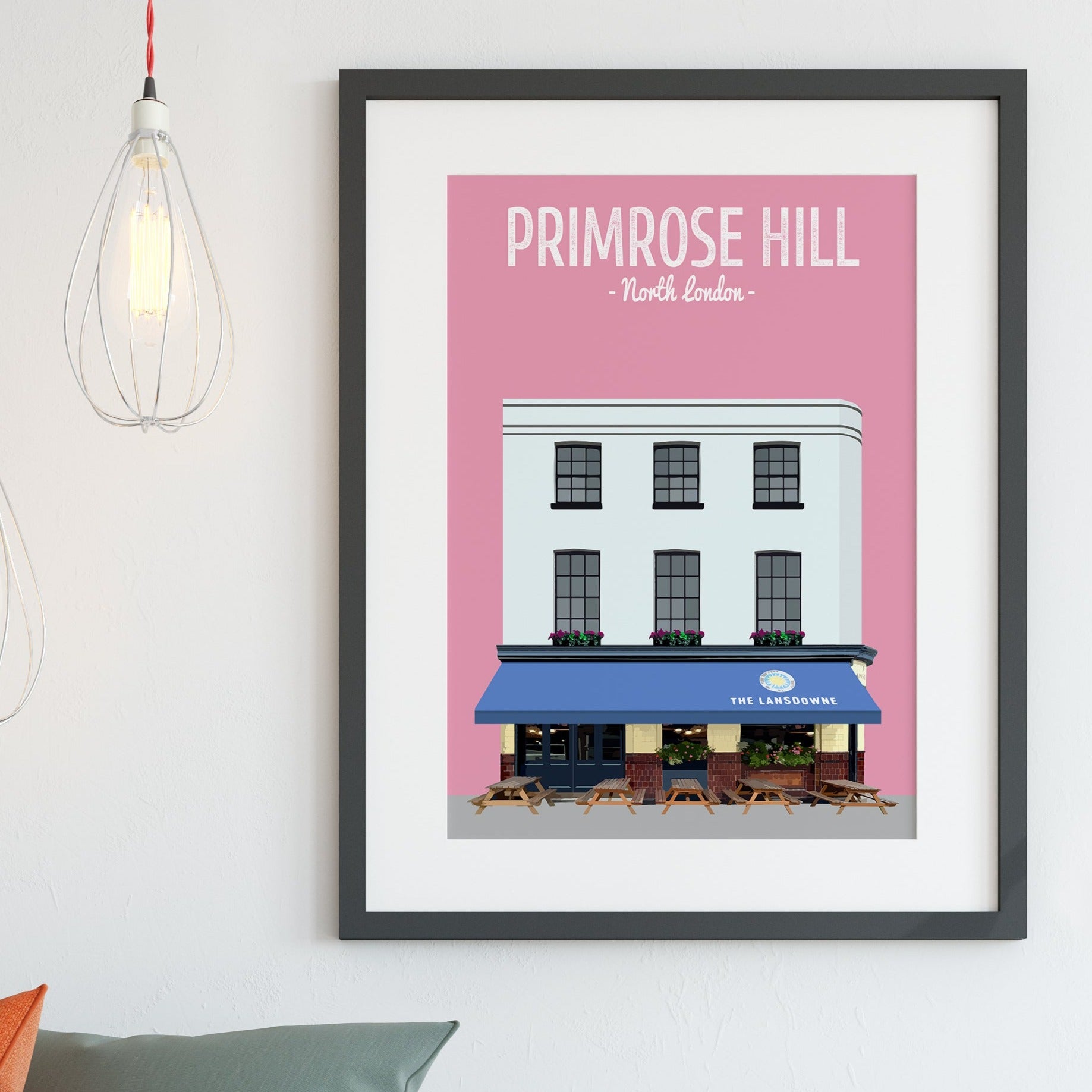 Primrose Hill print, The Lansdowne pub – artstufflondon