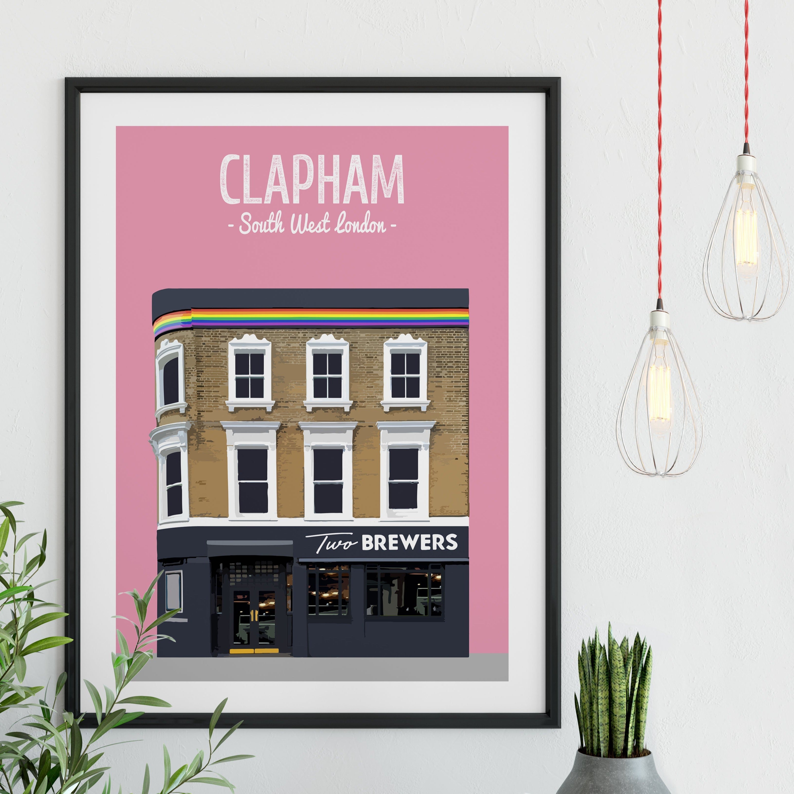 Clapham print, The Two Brewers pub – artstufflondon