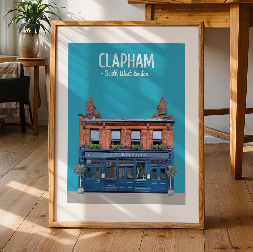 Clapham print, The Bobbin pub – artstufflondon