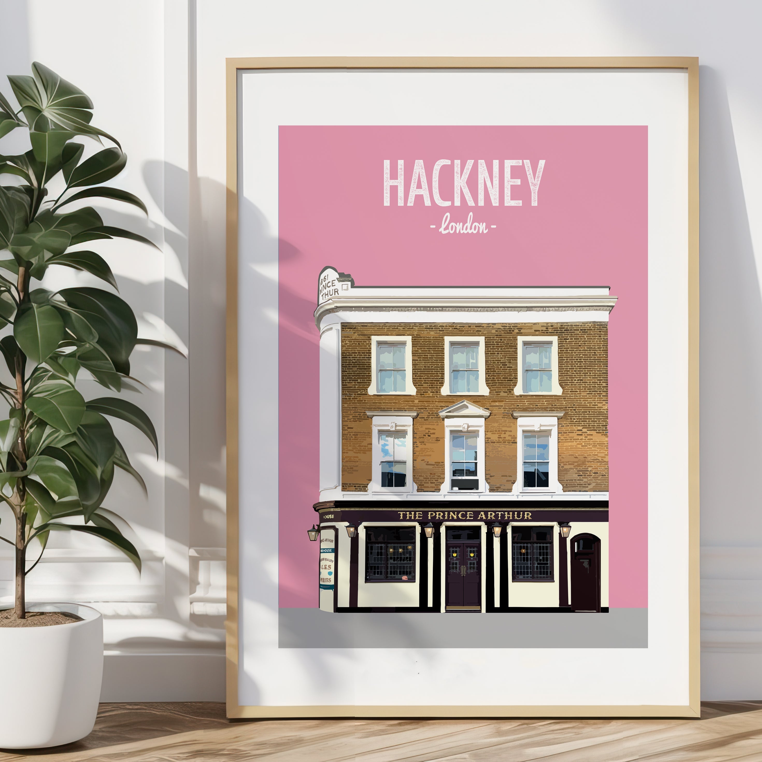 Hackney print, The Prince Arthur pub – artstufflondon
